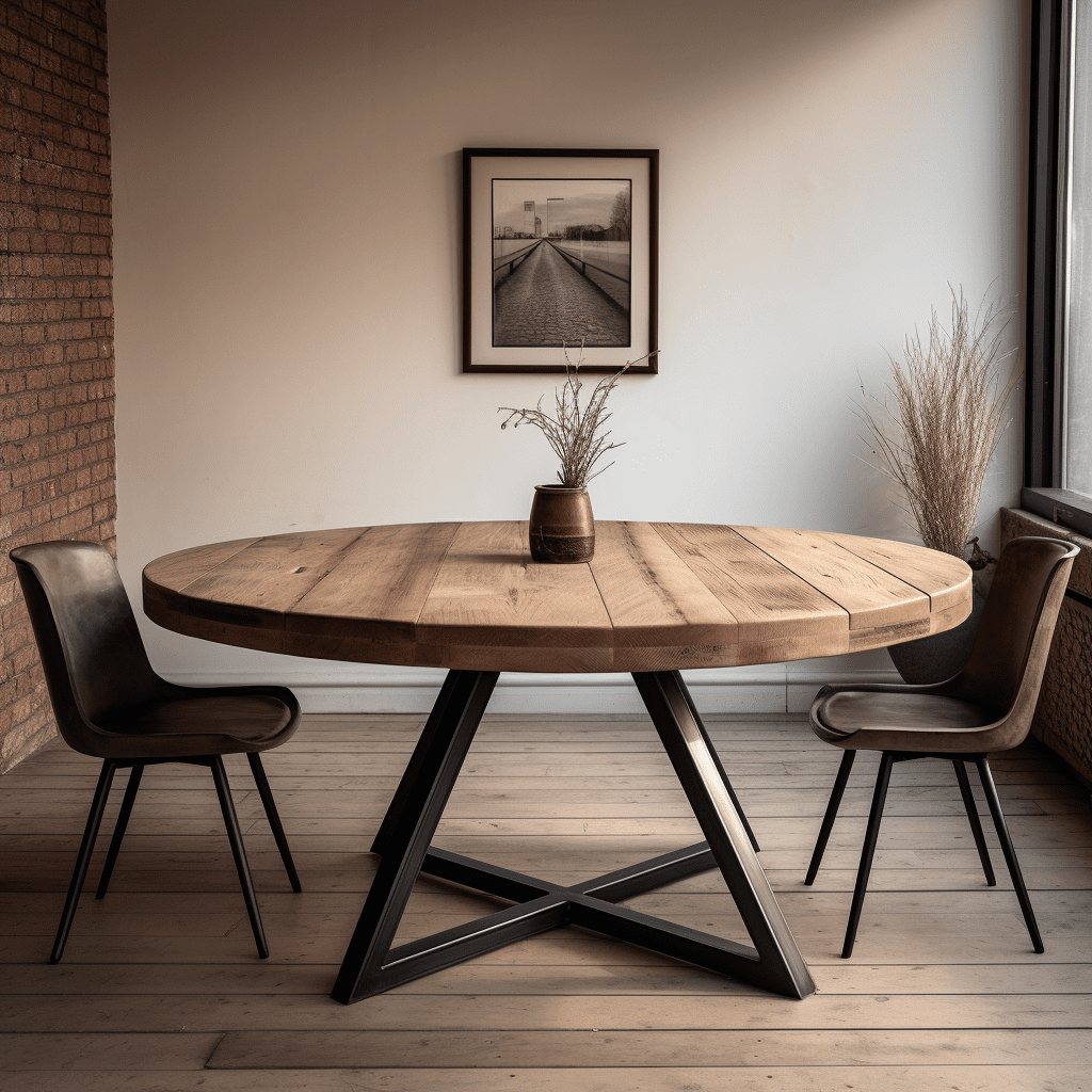 Circular Rustic Dining Table - Wooden Dining Tables