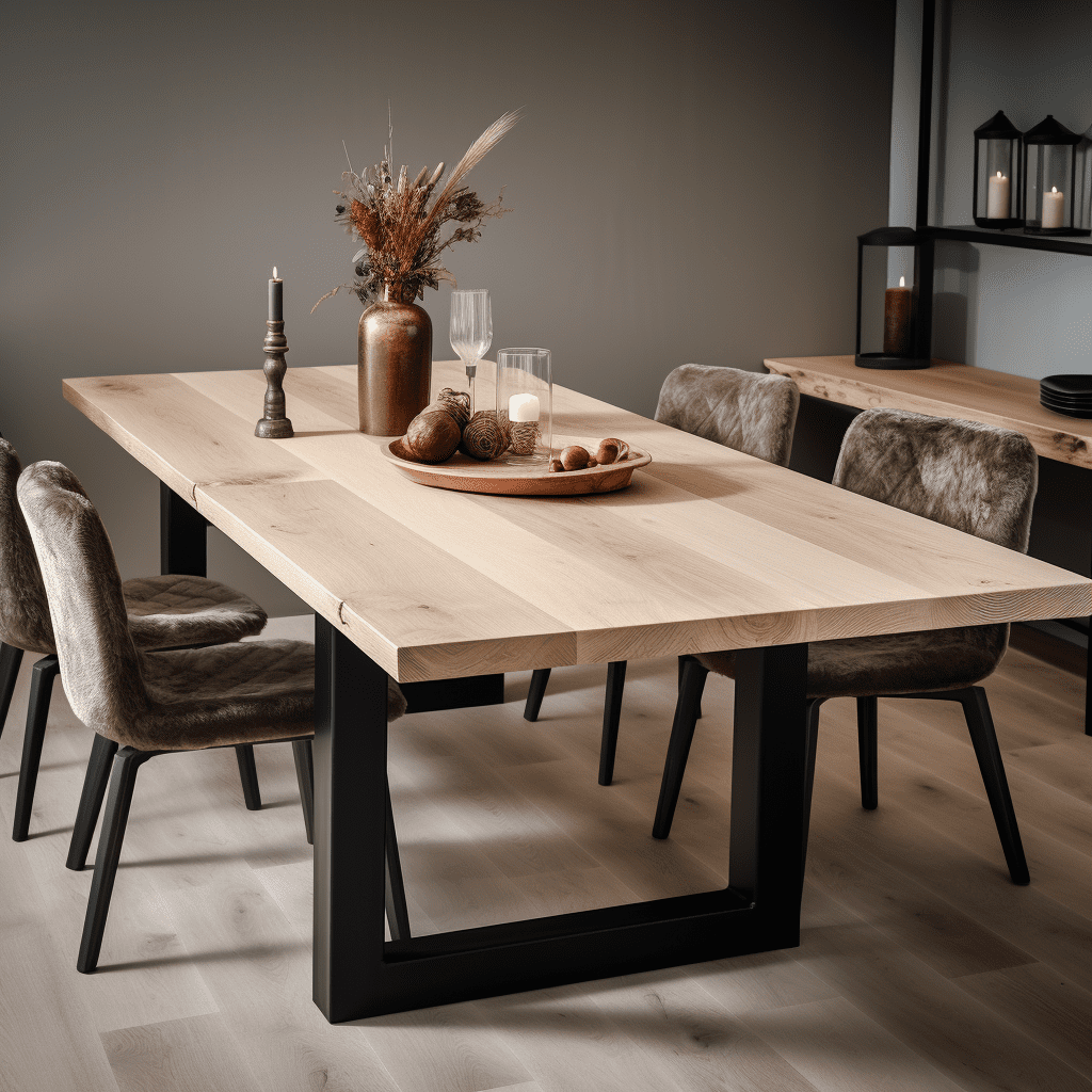 Ash Dining Table - Square Leg - Wooden Dining Tables