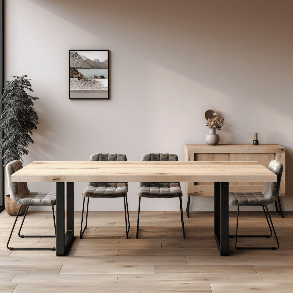 Ash Dining Table - Square Leg - Wooden Dining Tables