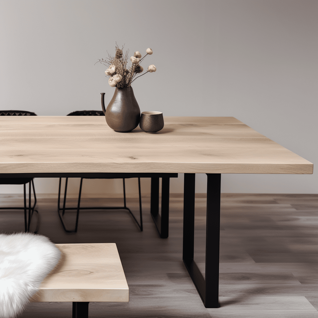 Ash Dining Table - Square Leg - Wooden Dining Tables